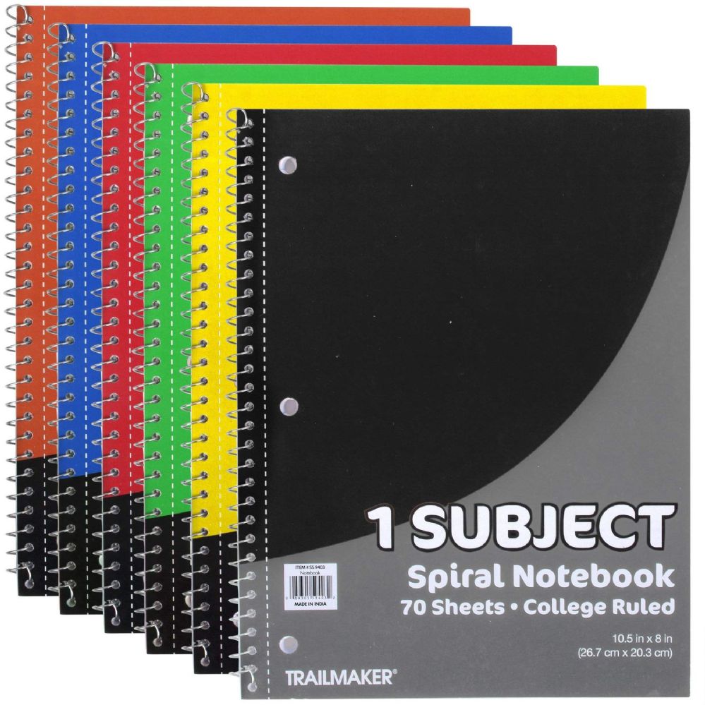 24 Wholesale 1 Subject Notebook - College Ruled - at ...