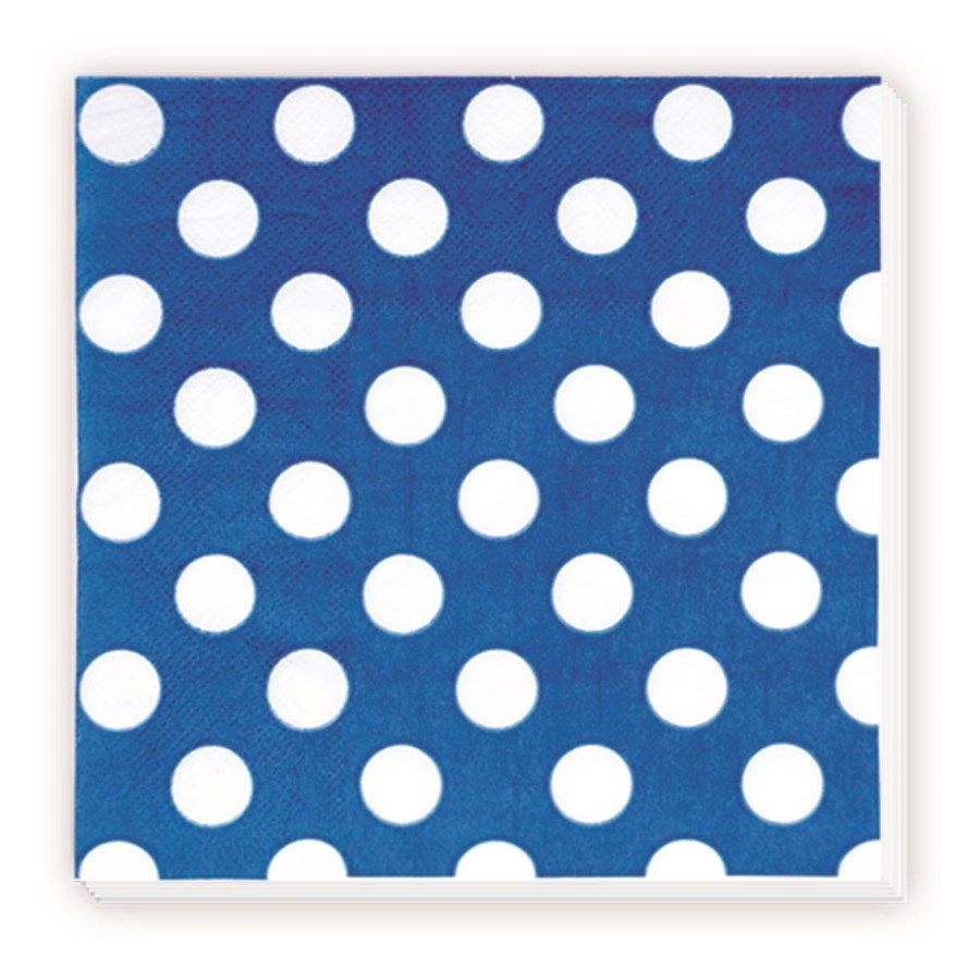 Luncheon Napkin Dark Blue Polka Dot - Wholesale Sock Deals