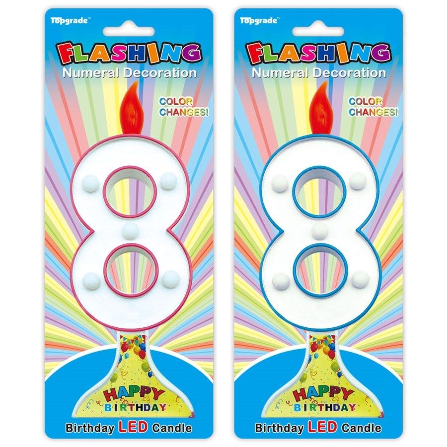 288 Pieces Number Eight Led Candle - Birthday Candles - at ...