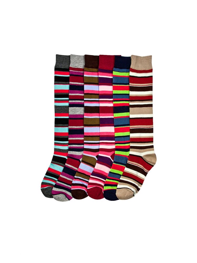 144 Pairs Womans Colorful Knee High Socks - Womens Knee Highs - at ...