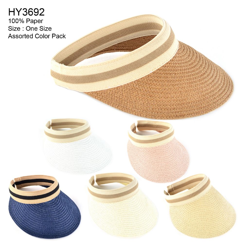 30 Pieces Womens Paper Sun Visor Assorted Color - Sun Hats - at ...