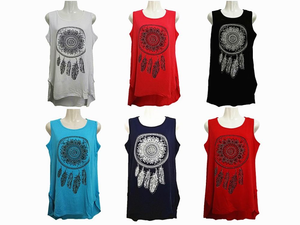 48 Pieces Womens Assorted Color Tank Top - Womens Fashion Tops - at ...