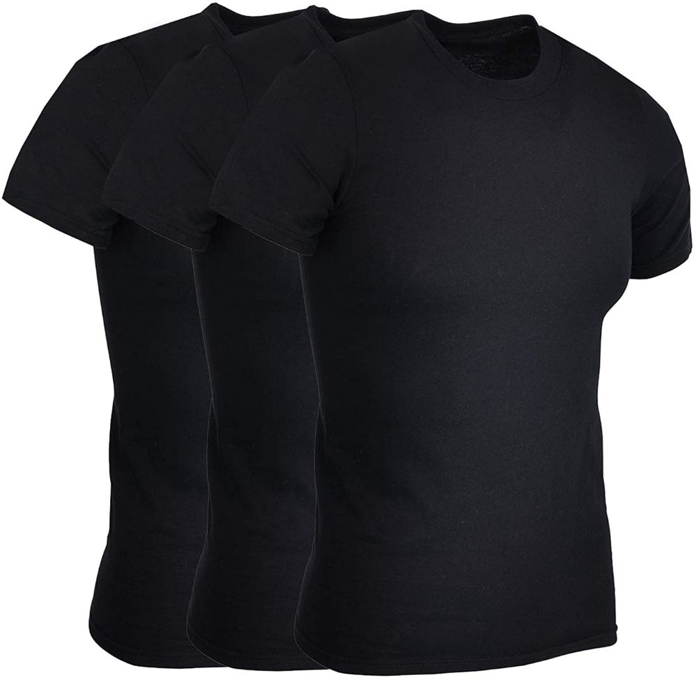 Men's Cotton T-Shirt In Solid Black Size 3xlarge - at - yachtandsmith ...
