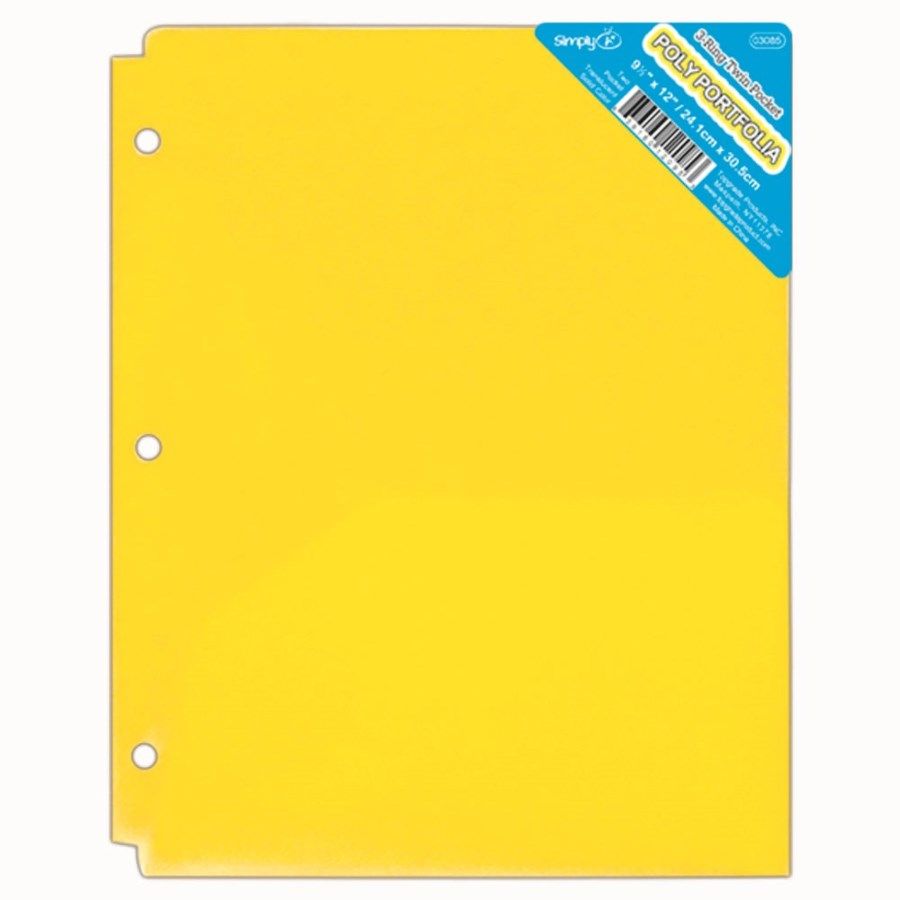 120 Pieces Two Pocket Poly Portfolio Translucent Yellow - Folders and ...