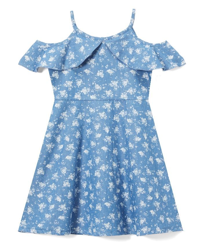 6 Pieces Girls' Denim Dress In Size 4-6x - Girls Dresses and Romper ...