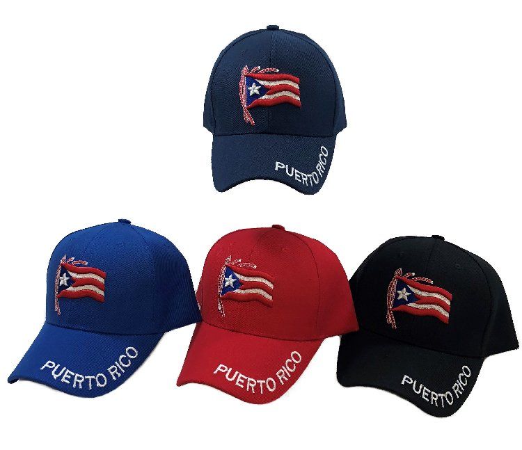 Puerto Rico Flag Ball Cap Puerto Rico On Bill - SB