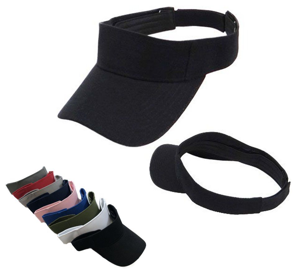 24 Wholesale Solid Color Visor - WSD
