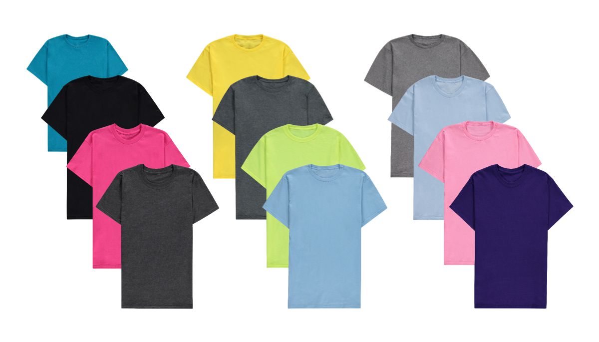72 Pieces Fruit Of The Loom Mens Cotton Blend Assorted T Shirts ...