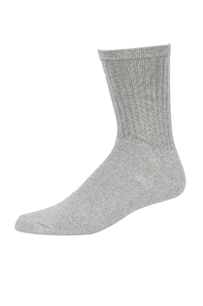 120 Pairs Men's Sport Crew Sock In Grey Size 10-13 - Mens Crew Socks ...