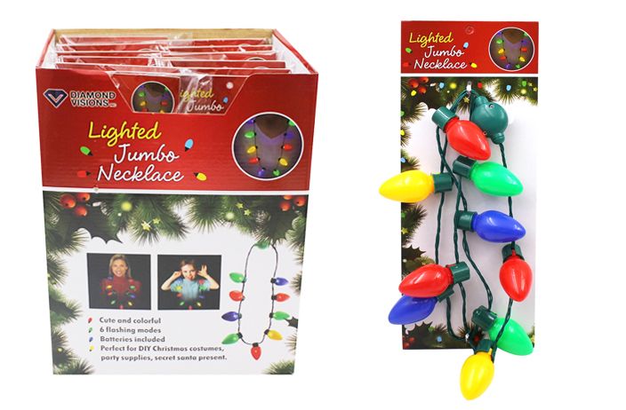 24 Pieces Jumbo Led Christmas Necklace - Christmas Decorations - at ...