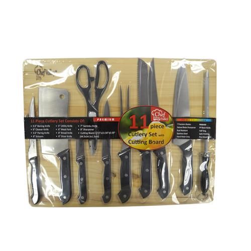 6 Sets 11 Piece Cutlery Set And Cutting Board - Cutting Boards - at ...