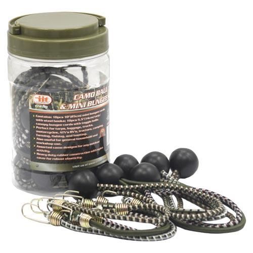 12 Pieces 20 Piece Camo Ball And Mini Bungee S - Bungee Cords - at ...