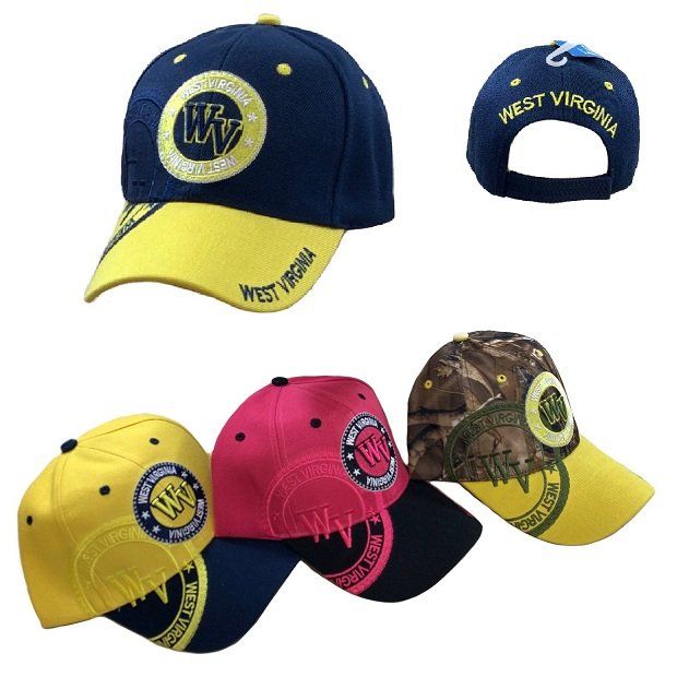 36 Wholesale West Virginia Shadow Base Ball Cap - at ...