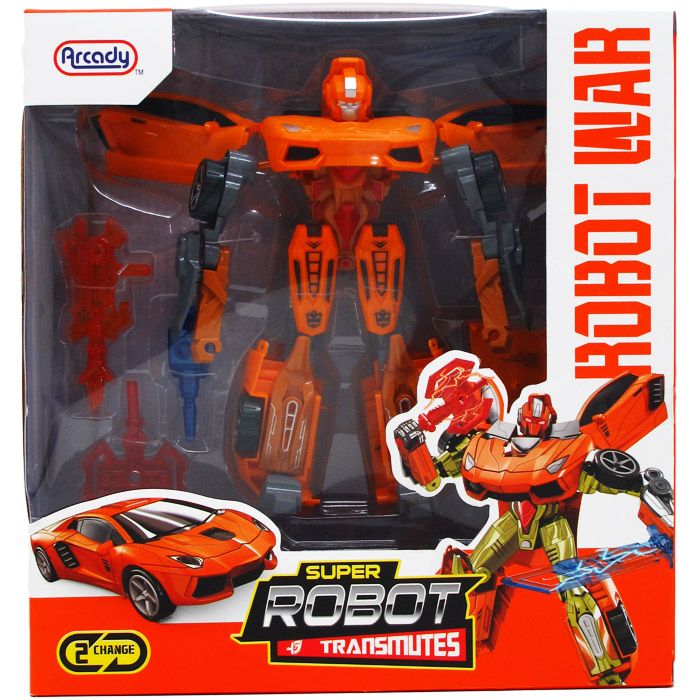 12 Pieces 8" Transforming Robot W/ Accss In Window Box - Action Figures ...