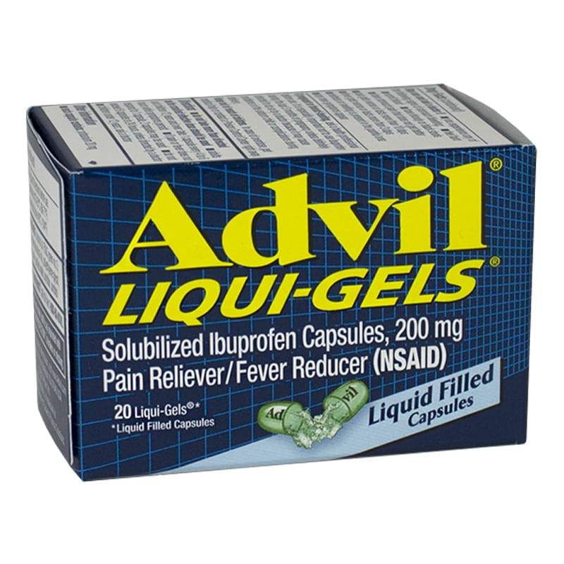 6 Pieces Advil Liquigels - Box - Pain & Allergy Relief for Donation ...