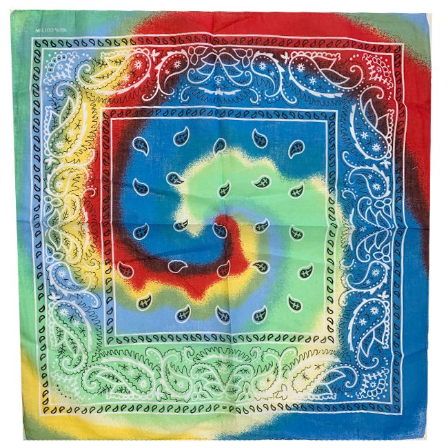 120 Pieces Paisley Tye Dye Cowboy Bandana - Bandanas - at ...