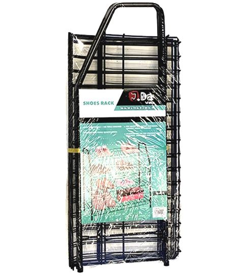 6 Wholesale 4 Level Shoe Rack In Black - Wholesale Sock Deals