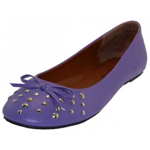 36 Pairs Women's Studded Ballet Flats - Women's Flats - at ...