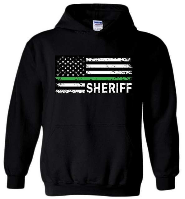 6 Pieces Black Color Hoody Sheriff Flag Plus Size - Mens Sweat Shirt ...