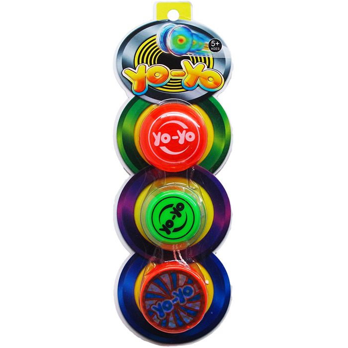 72 Wholesale 3pc 2.25" Yoyo On Blister Card - WSD