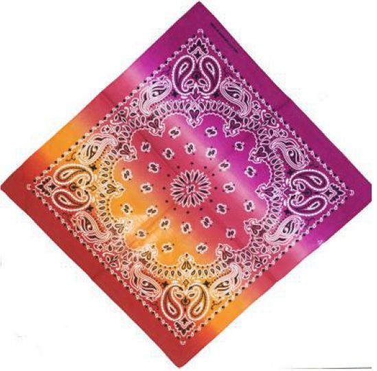 60 Pieces Gradient Color Bandanas In Orange And Purple - Bandanas - at ...