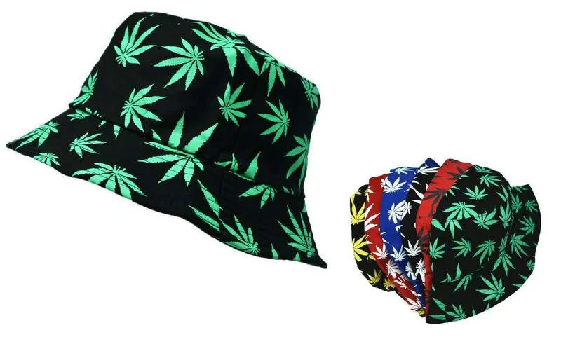 12 Pieces Marijuana Bucket Hat Assorted Colors Cotton - Bucket Hats ...
