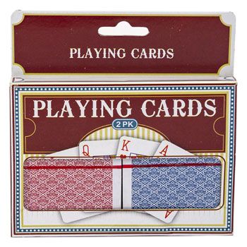 36 Pieces Playing Cards 2pk Poker Coated 2.5x3.5in Peggable Printed Box ...