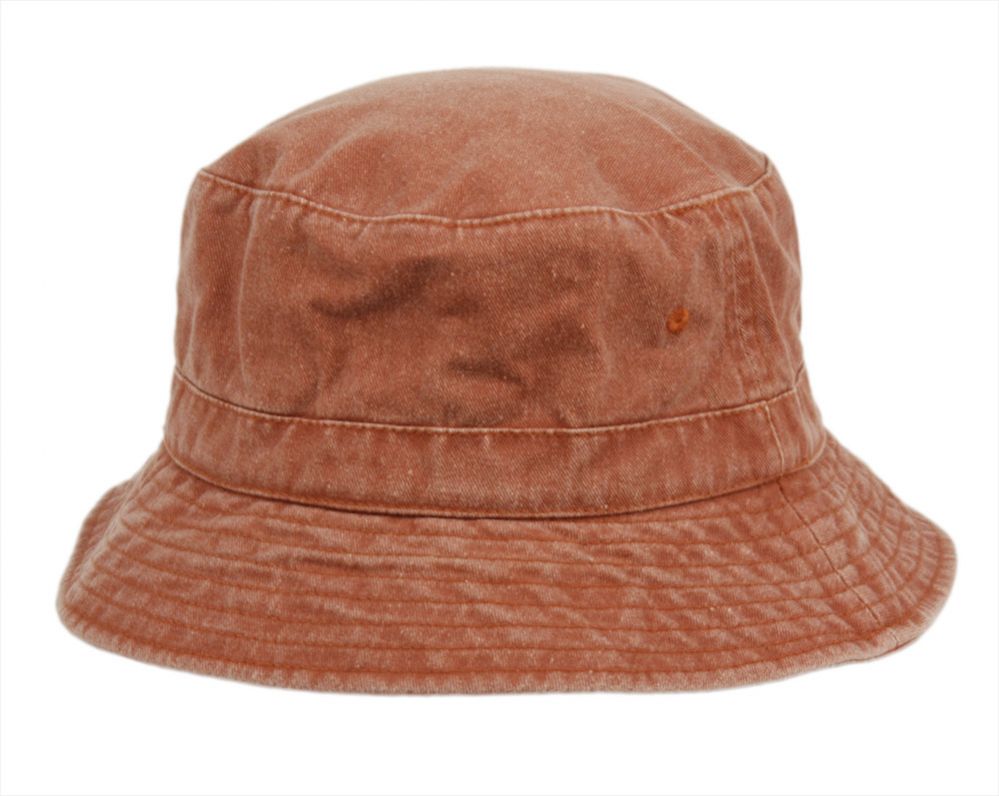 12 Pieces Washed Cotton Bucket Hats Color Rust - Bucket Hats - at ...