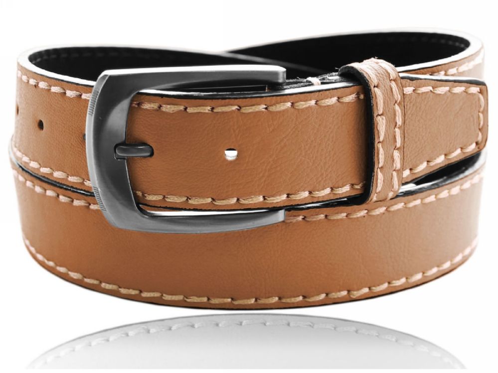 Bulk Leather Belts For Men Color Tan - Wholesale Sock Deals