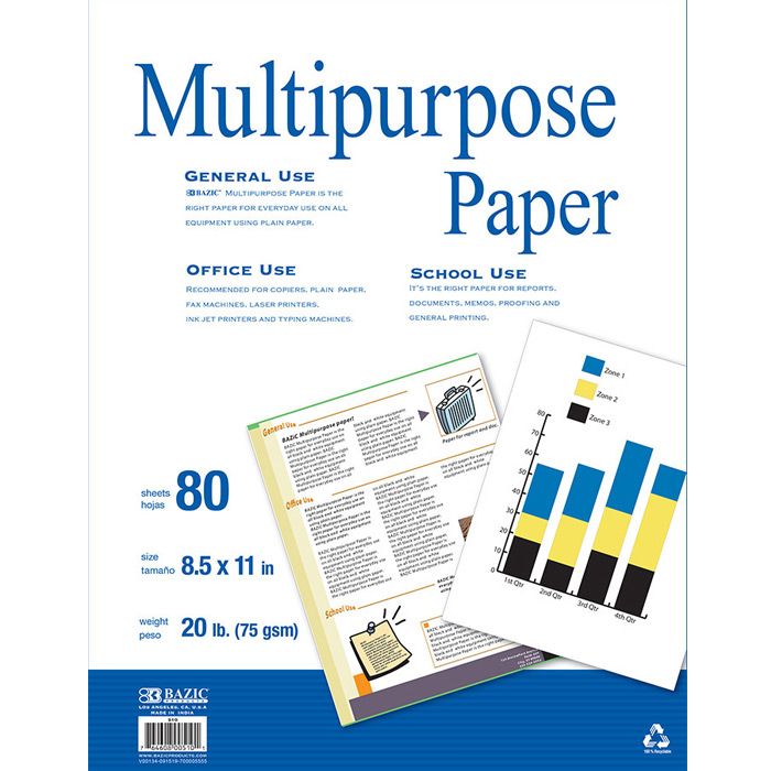 50 pieces 50 Ct. White Multipurpose Paper - Paper - at - alltimetrading.com
