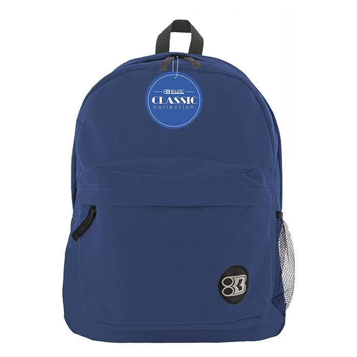12 pieces 17" Navy Blue Classic Backpack - Backpacks 17" - at ...
