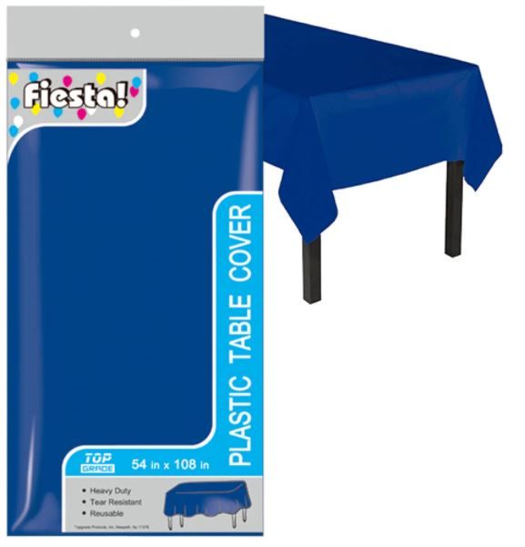 48 Wholesale Heavy Duty Plastic Table Cover In Dark Blue 54x108 - WSD