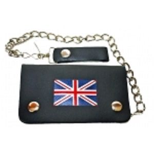 Small British Flag Bi Fold Chain Wallet - SB