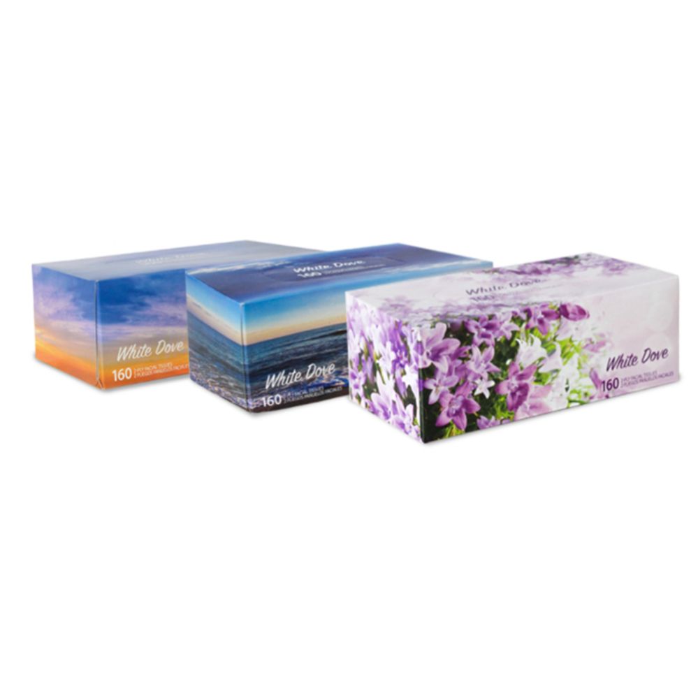 36 pieces White Dove Facial Tissue 160 Ct 2 Ply 7.5 X 7 in - Tissue ...
