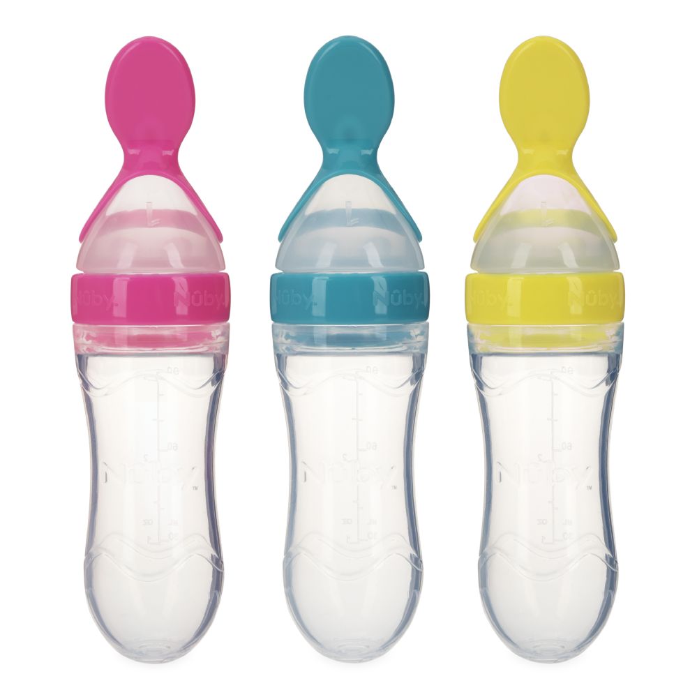 24 Pieces Nuby Silicone Squeeze Feeder, 3 Oz 4 Months up - Baby Accessories - at ...