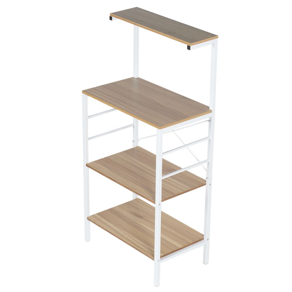 Home Basics 4 Tier Microwave Stand With Wood Top, White - Microwave ... Home Basics 4 Tier Microwave Stand With Wood Top, White - Microwave ...