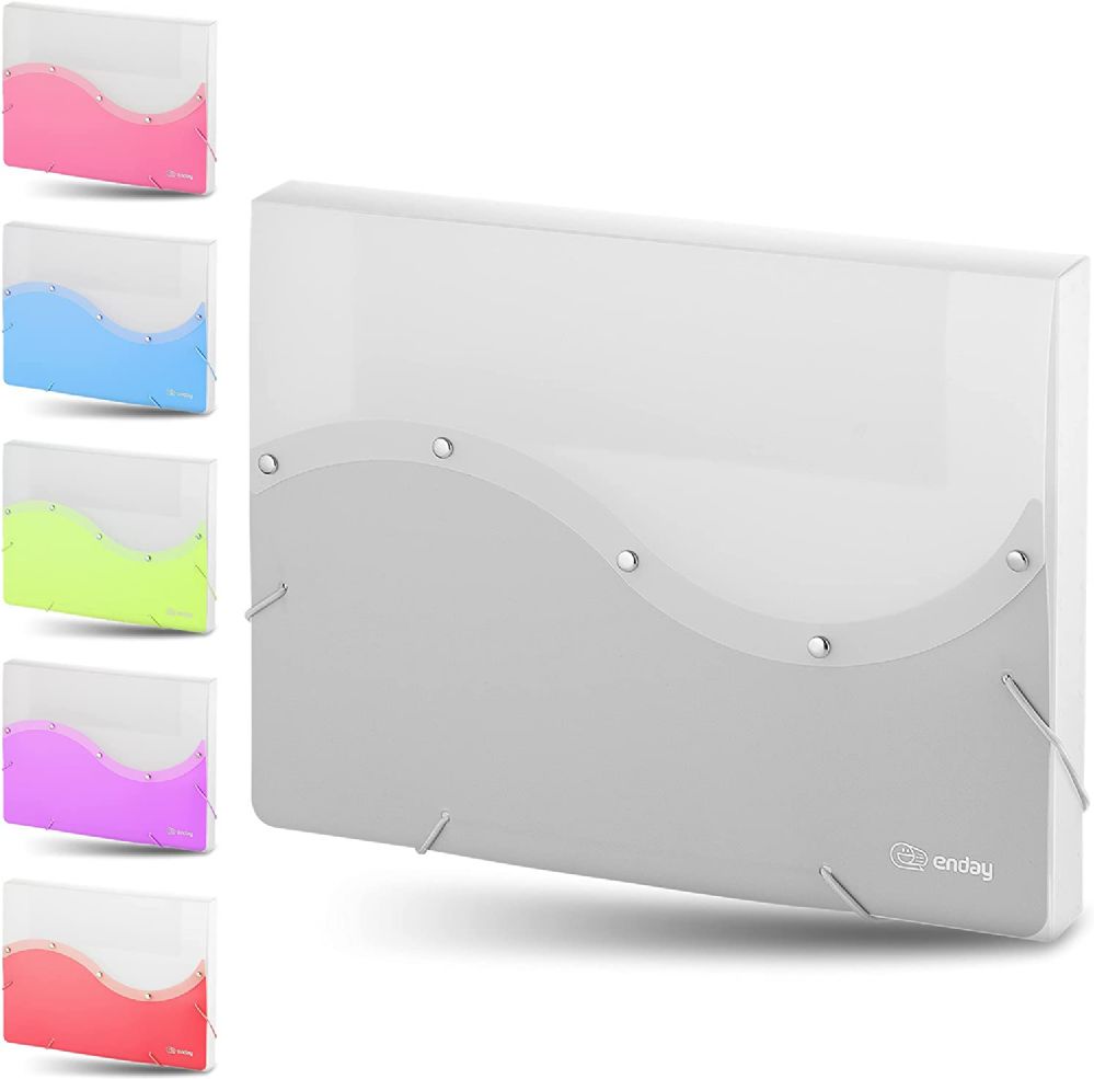 24 pieces Two Tone Letter Size Document Case, Gray - File Folders ...