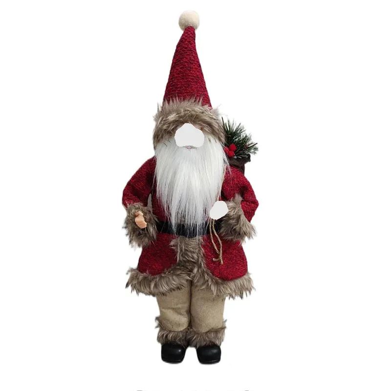 24 Wholesale 18 Inch Standing Santa Claus With Red And Gray Cloth - at ...