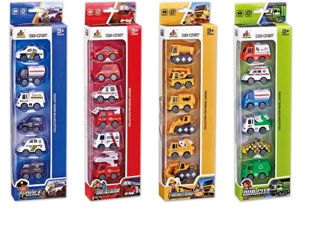 12 Sets 6 Piece Die Cast Car Set - Cars, Planes, Trains & Bikes - at ...
