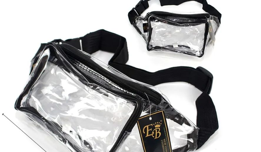 24 Pieces 12x6 Clear Waist Bag - Fanny Pack - at - alltimetrading.com
