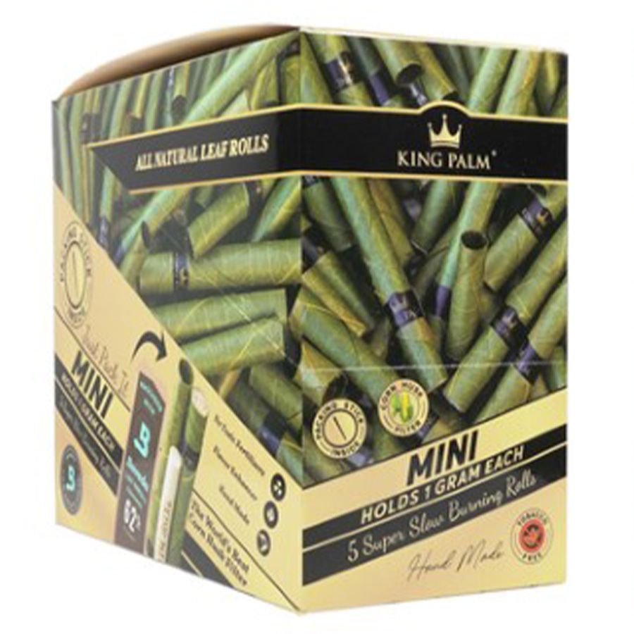 180 Wholesale King Palm Hemp Wraps 5 Pk Mini - WSD