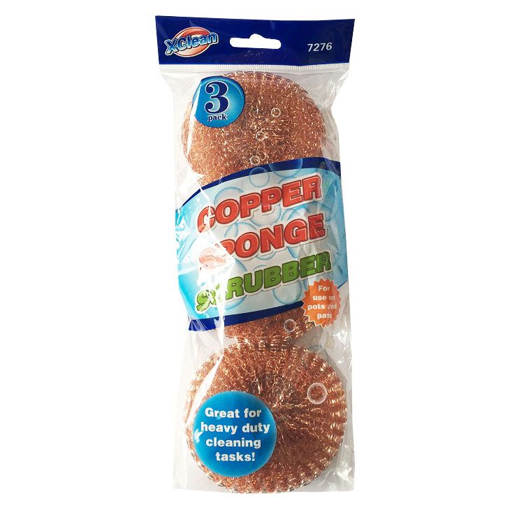 48 Wholesale Copper Sponge Scrubber (3pcs) - WSD