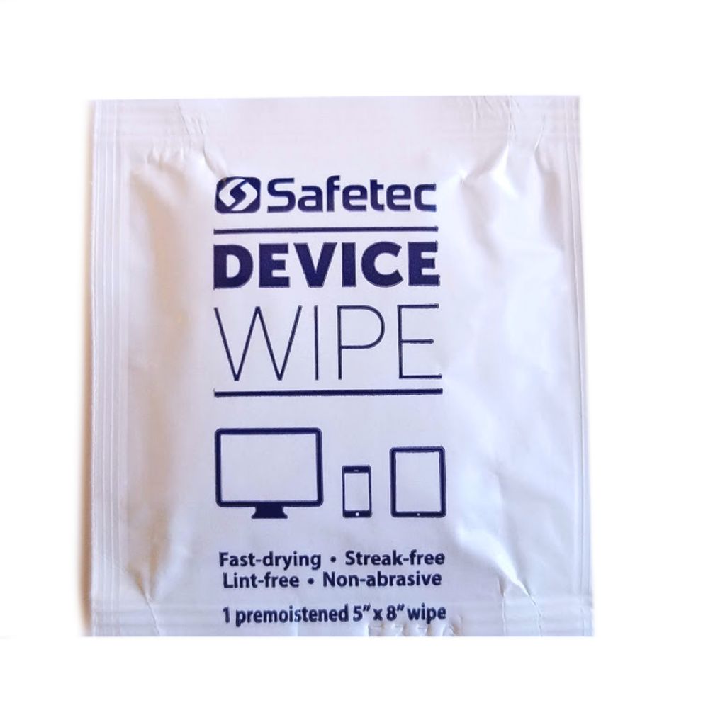 100 Wholesale Safetec Device Wipes - WSD