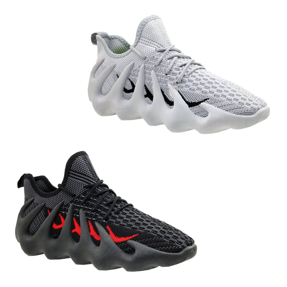 12 Pairs Men's Claw Jogger Black&red - Men's Sneakers - at ...