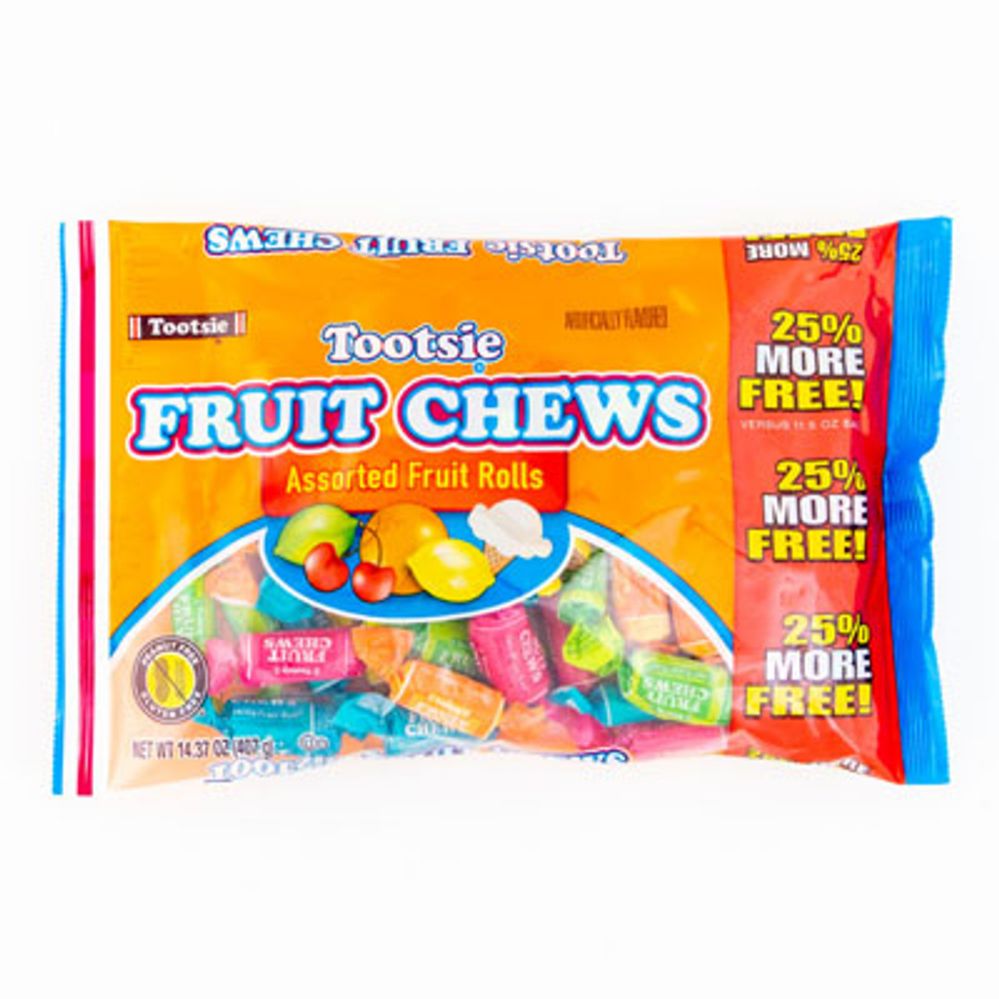 24 pieces Tootsie Roll Fruit Chews 14.37 Oz Bag Counter Display - Food ...