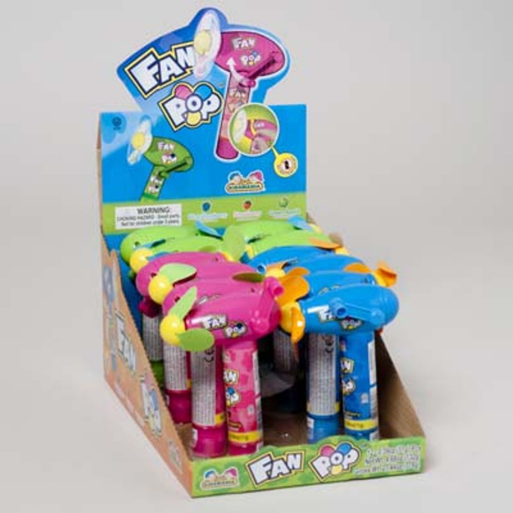 144 pieces Candy Filled Fan Pop 3 Asst Fruit Flavors In Cntr Display ...