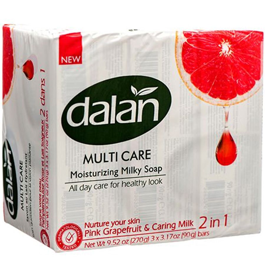 24 Wholesale Dalan Bar Soap 3.17 Oz 3 Pk Grapefruit - WSD
