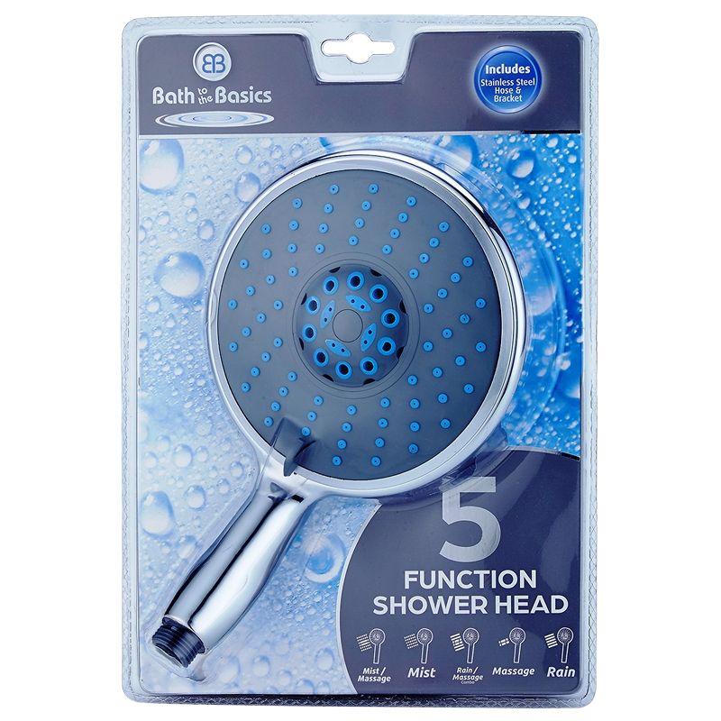 6 Wholesale 15cm Shower Head 5 Function Chrome - WSD