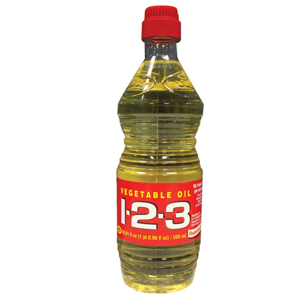 24 pieces 123 Vegetable Oil 16.9 Oz / 500 Ml Cholesterol Free - Food ...