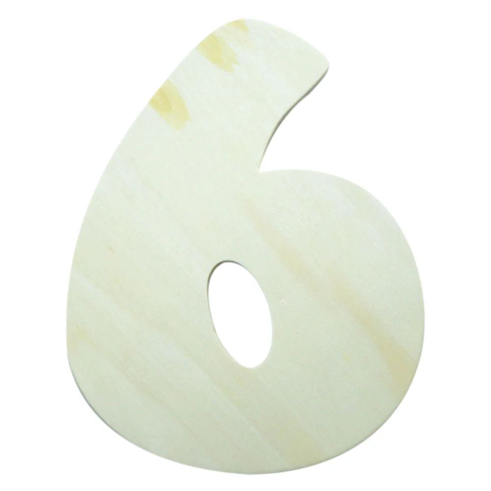 24 Pieces 7" Wooden Number 6 - Craft Kits - at - alltimetrading.com